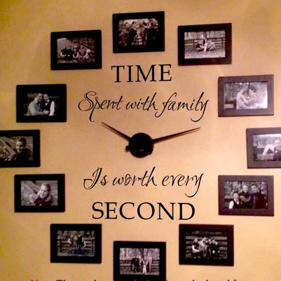 Accents | Wall Decal 12 Frames And 3d Clock Hands | Poshmark